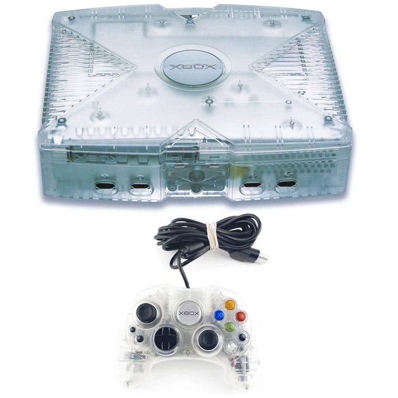 Retrospelbutiken.se – Xbox Basenhet - Crystal + Xbox Controller S (Xbox)
