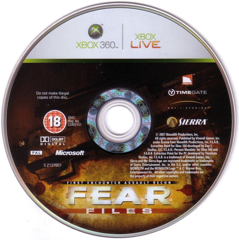 Retrospelbutiken.se – FEAR Files (Xbox 360)