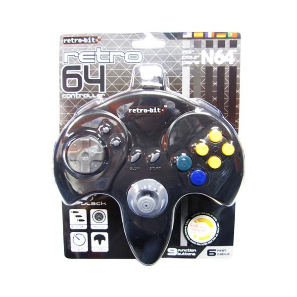 Retrospelbutiken.se – Retro64 Controller - Black (Nintendo 64)